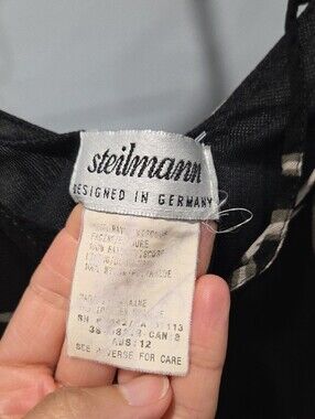 Steilmann | Dresses | Steilmann Black And Cream Floral Maxi Dress ...
